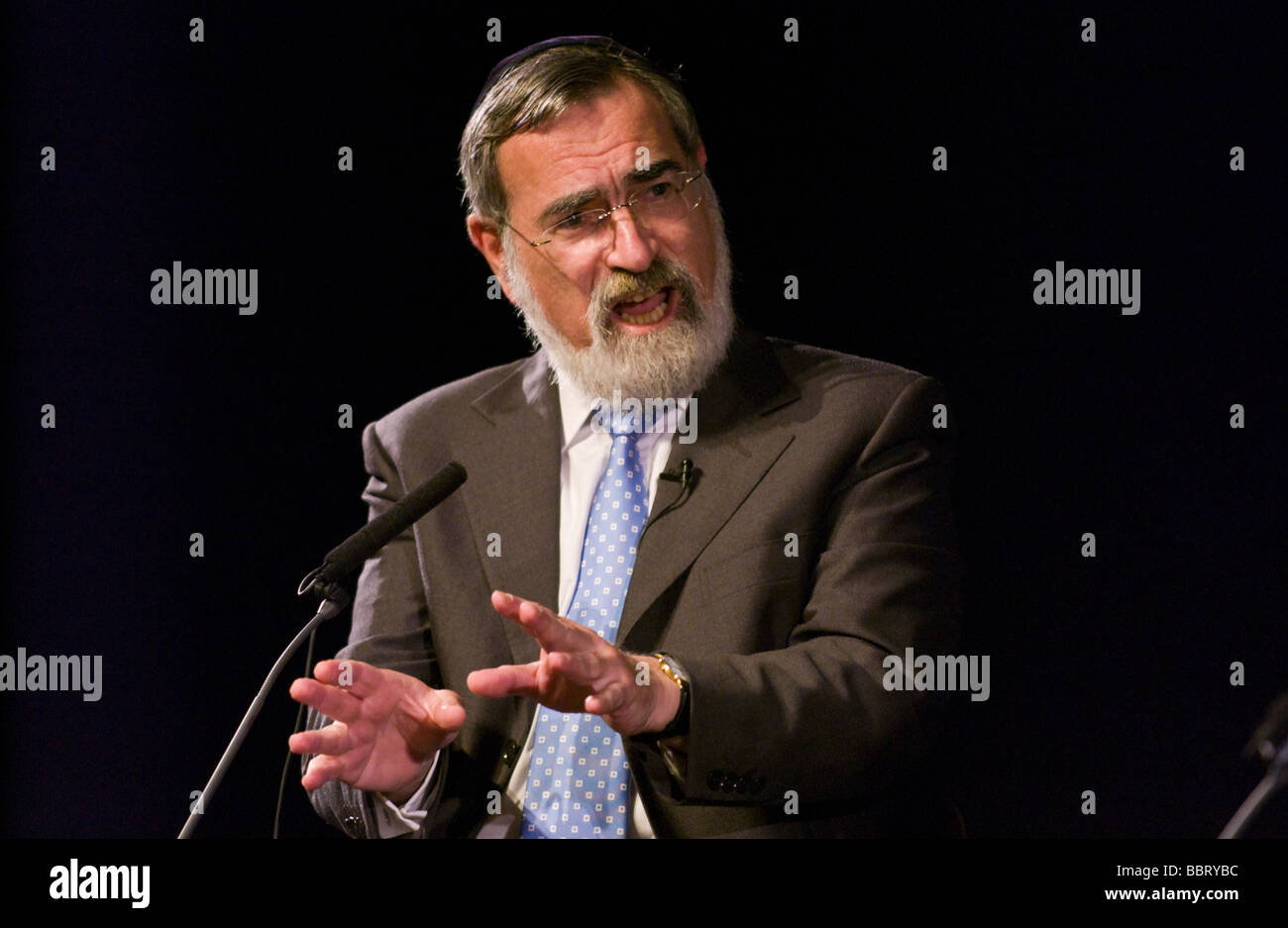 Chief Rabbi Jonathan Sacks pictured at Hay Festival 2009 Stock Photo ...