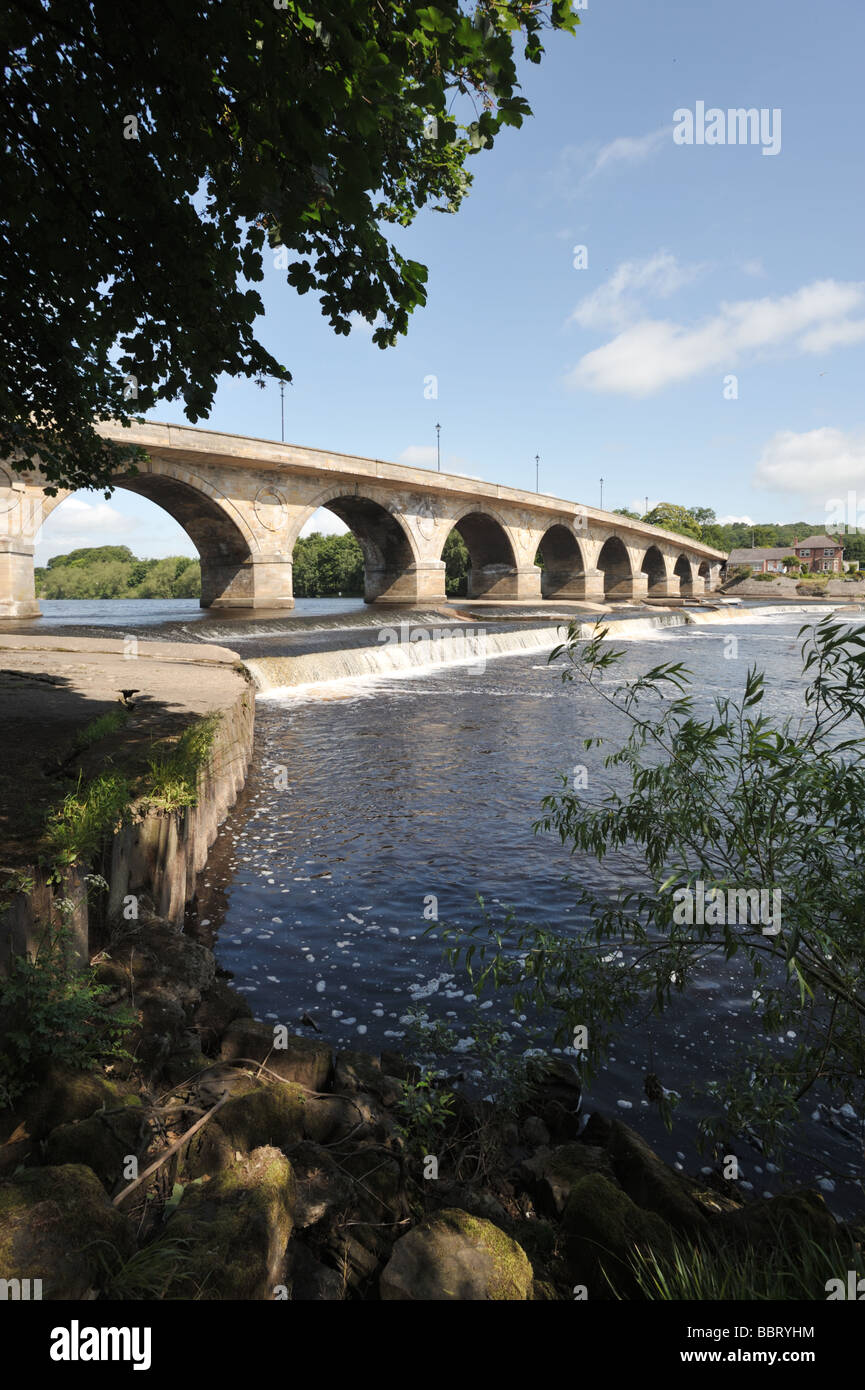 Hexham Bridge, Northumberland and River Tyne Stock Photo - Alamy