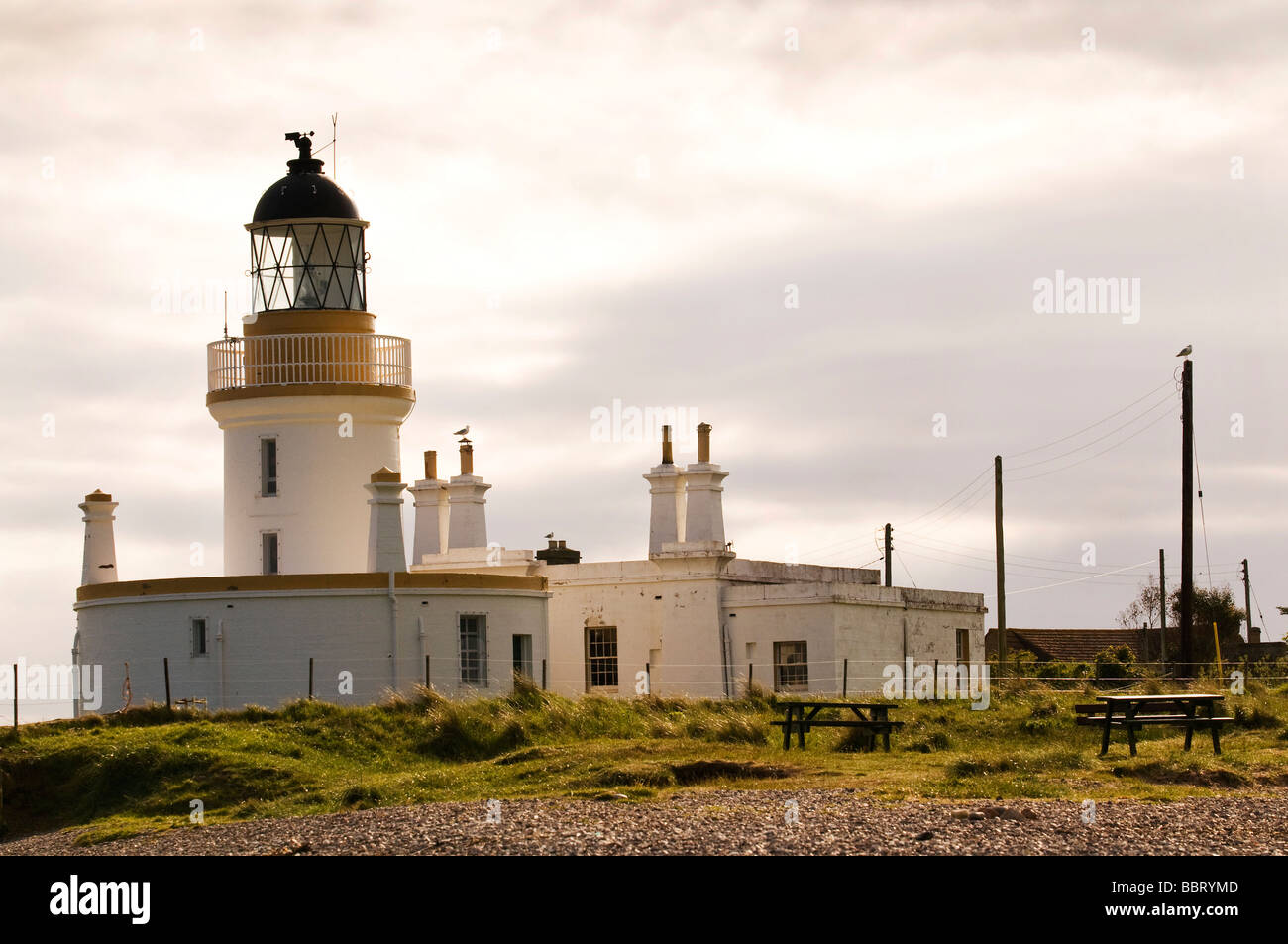Low Light lighthouse in Isle of May used as bird observatory Stock ...