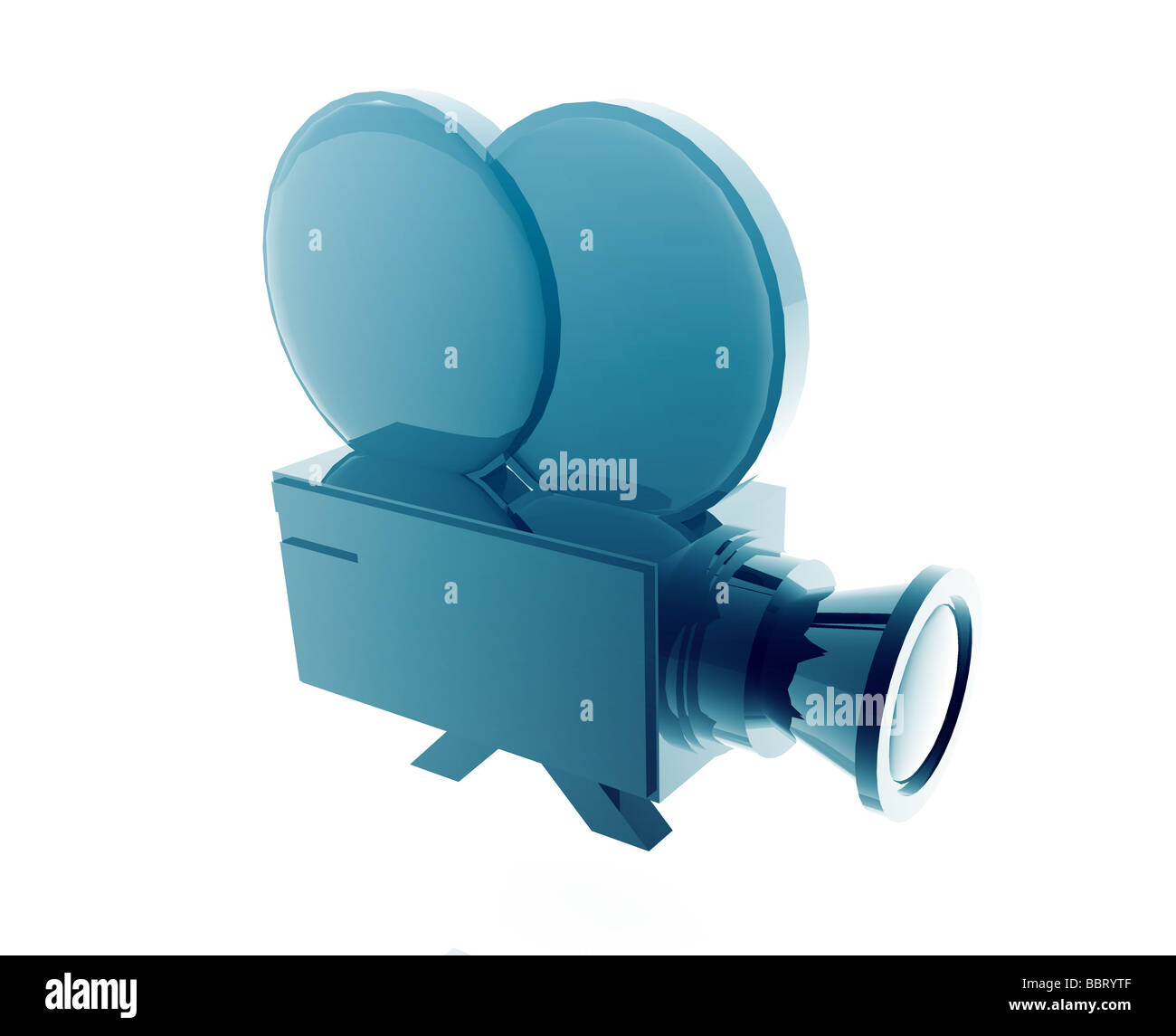 Old film camera illustration glossy metal style isolated Stock Photo ...