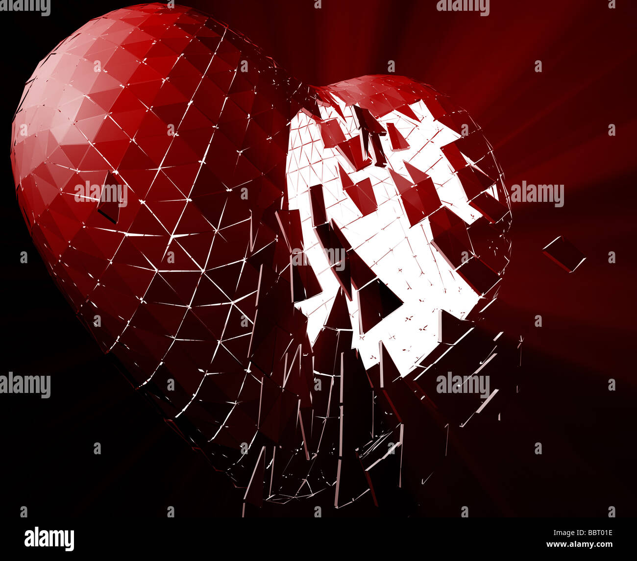 Abstract Broken Heart Wallpaper
