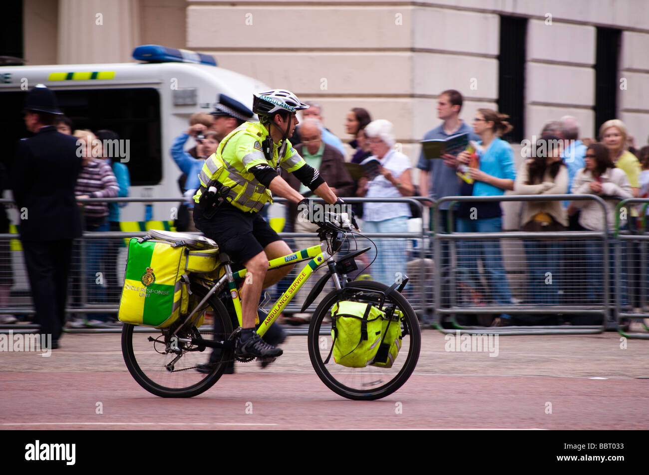 Paramedic on a bicycle Stock Photo - Alamy