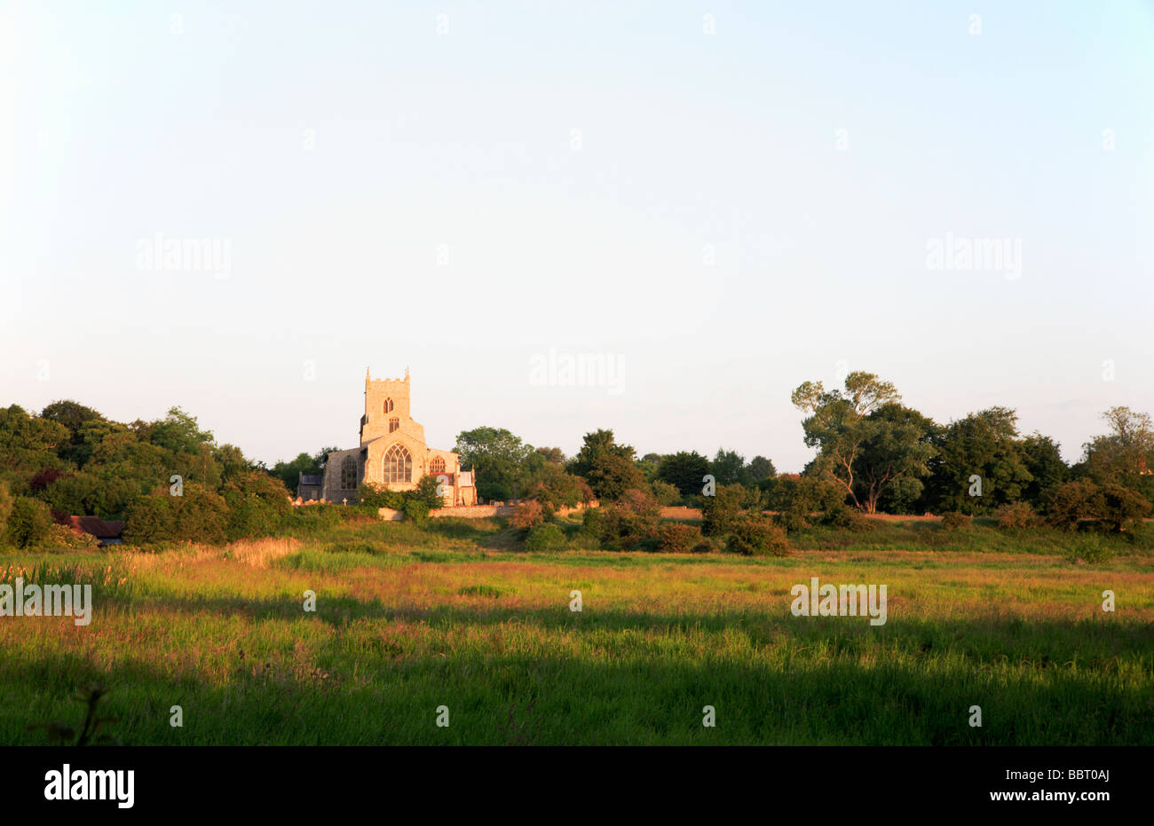The Glaven Valley with the Church of Saint Mary at Wiveton, Norfolk ...