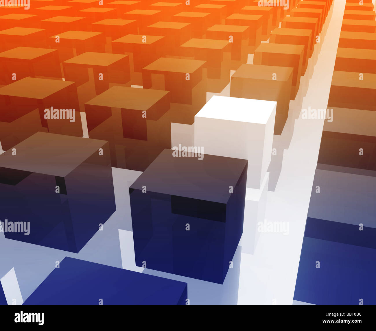 Unique special cube among many other cubes Stock Photo - Alamy