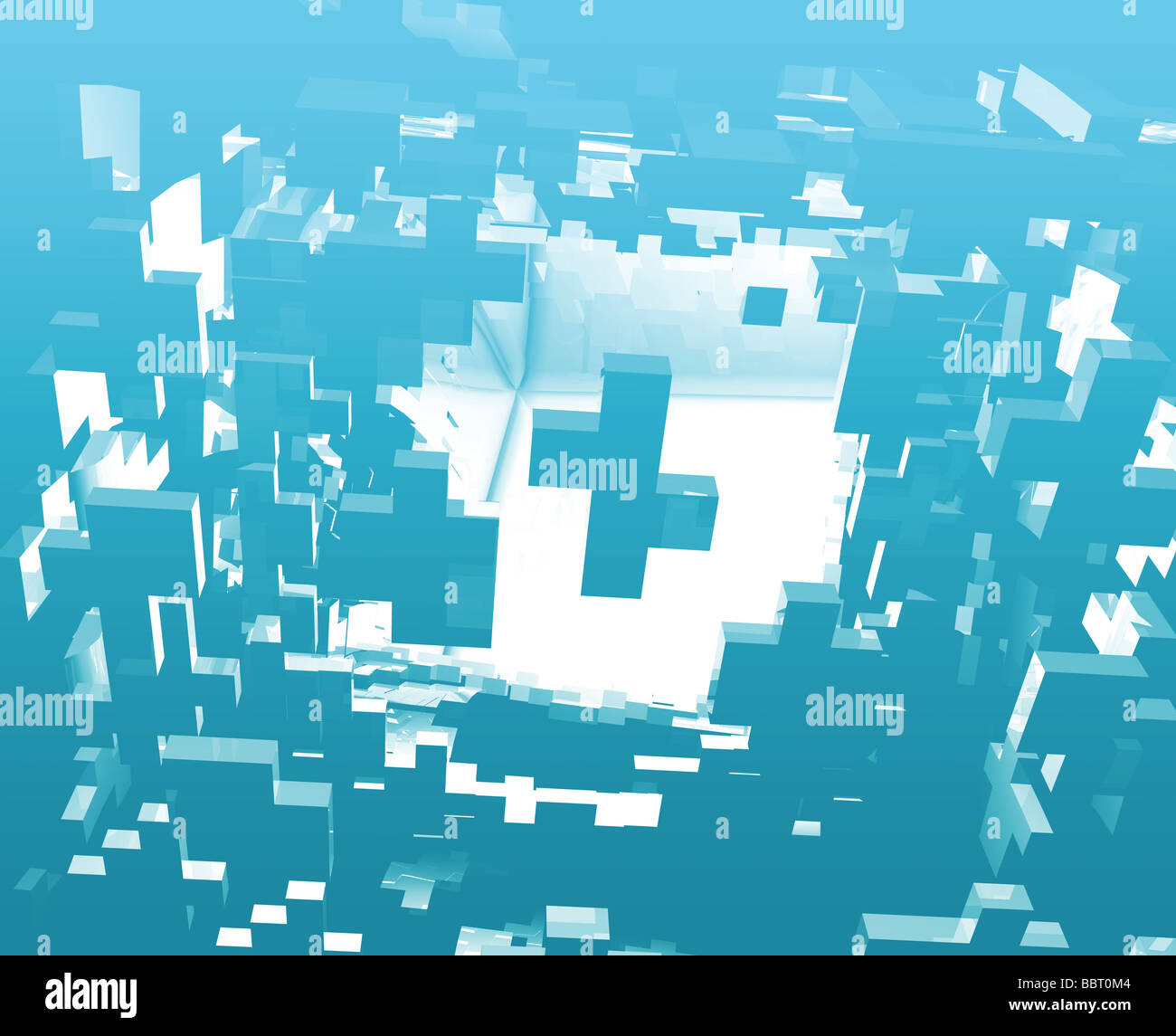 Abstract background illustration of shattered exploding geometric ...