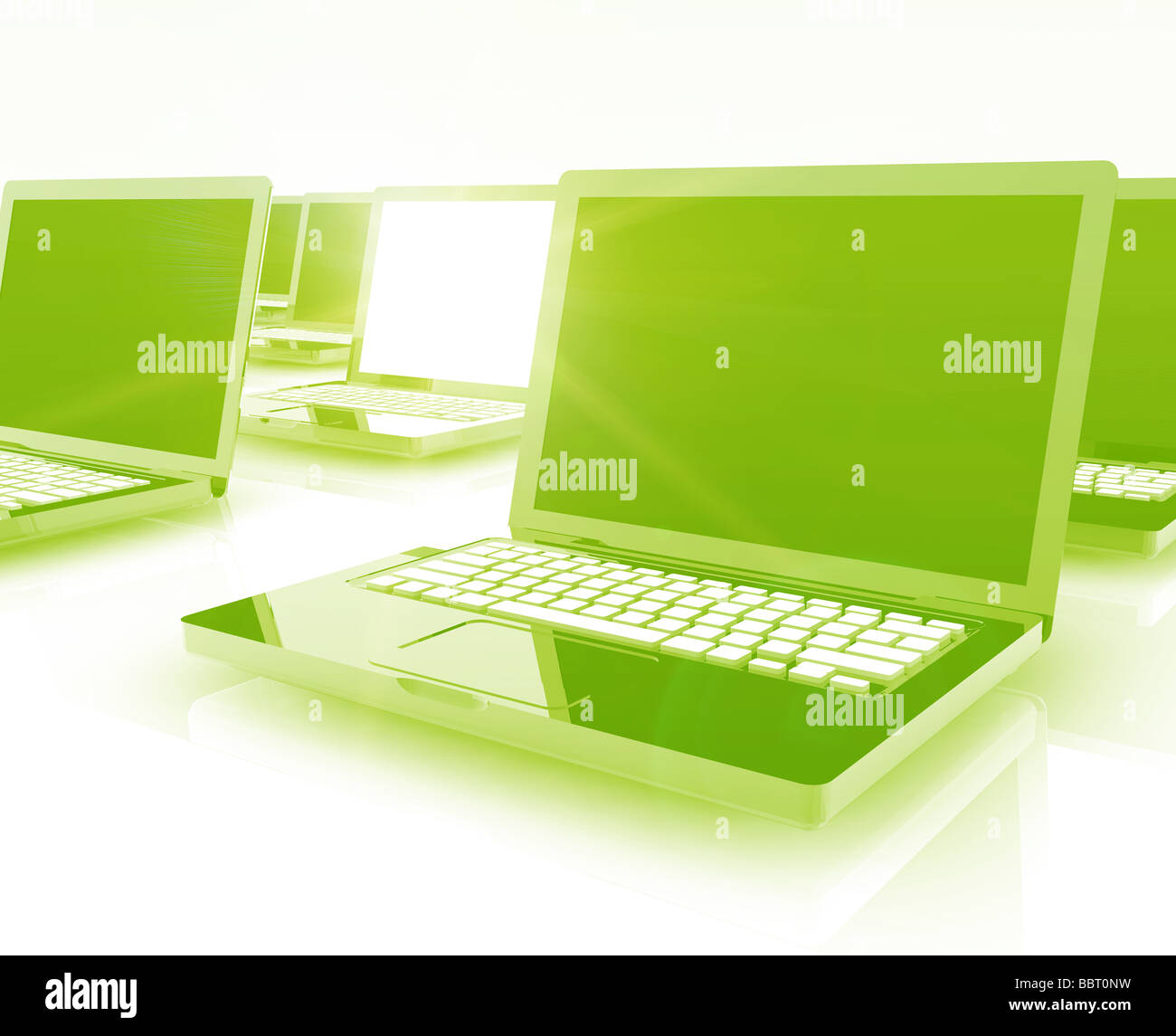 Grid of notebooks with one different special illustration Stock Photo ...