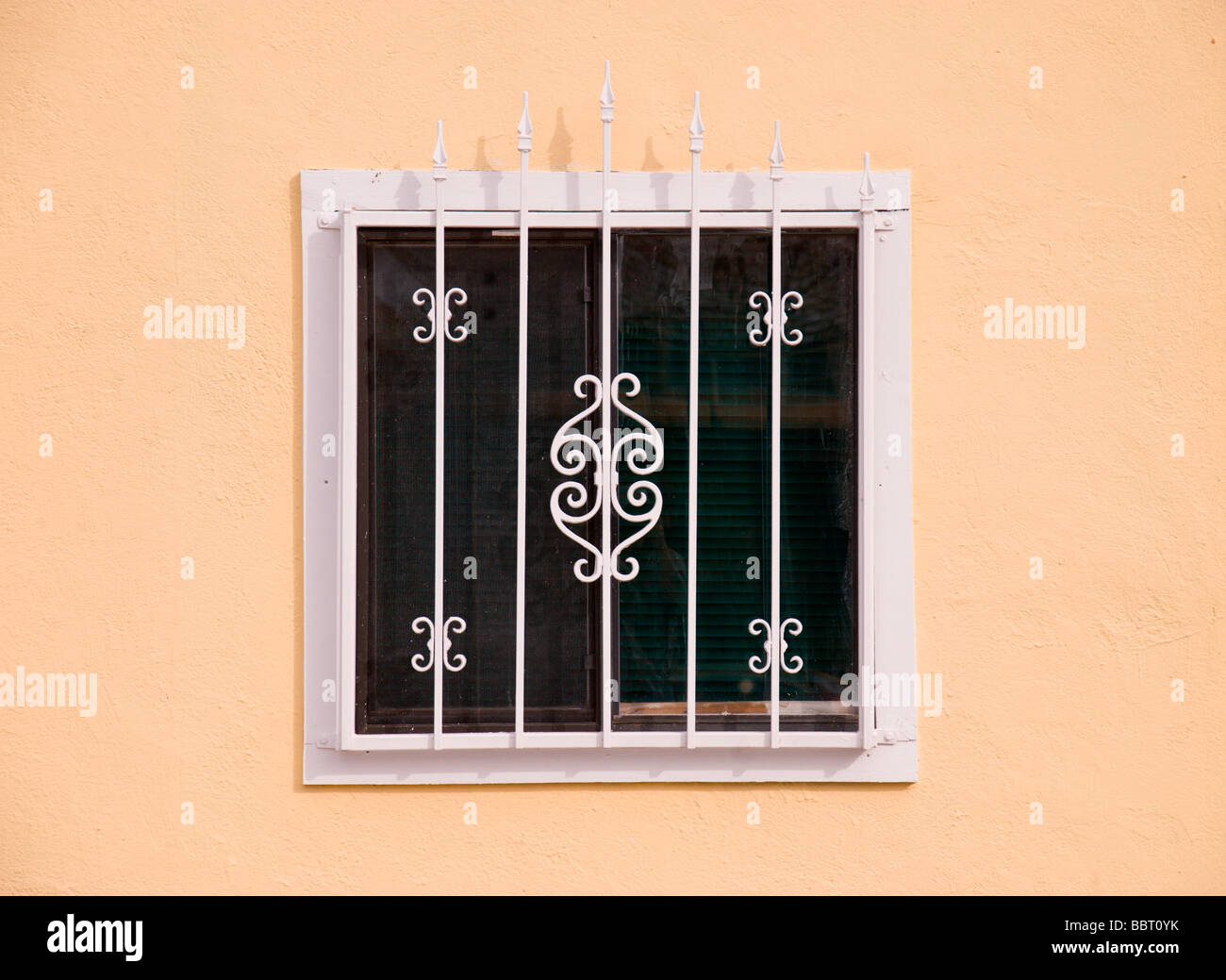 Wrought iron window bars hi-res stock photography and images - Alamy