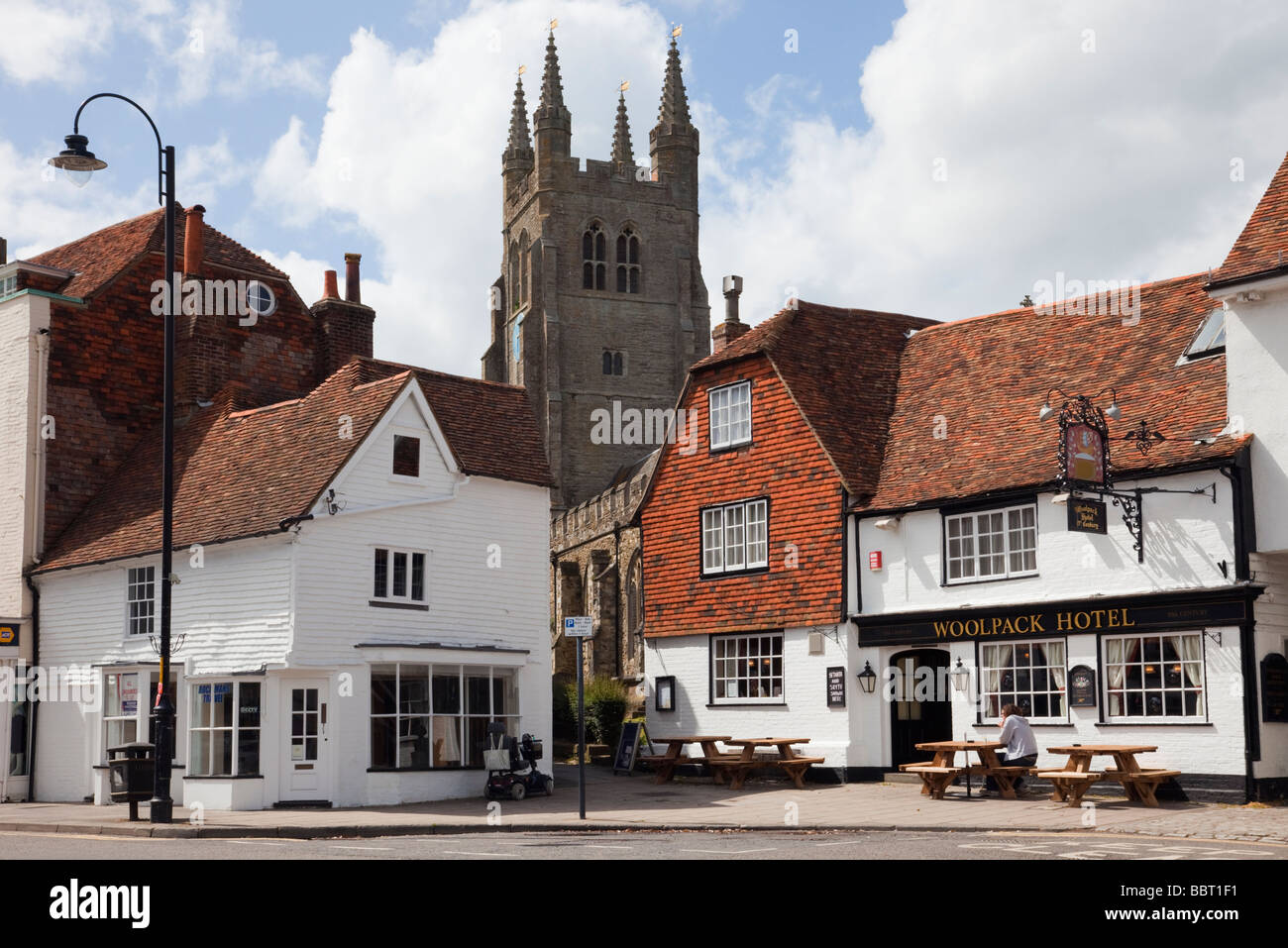 The Woolpack hotel 15th century pub and St Mildred's Parish Church ...