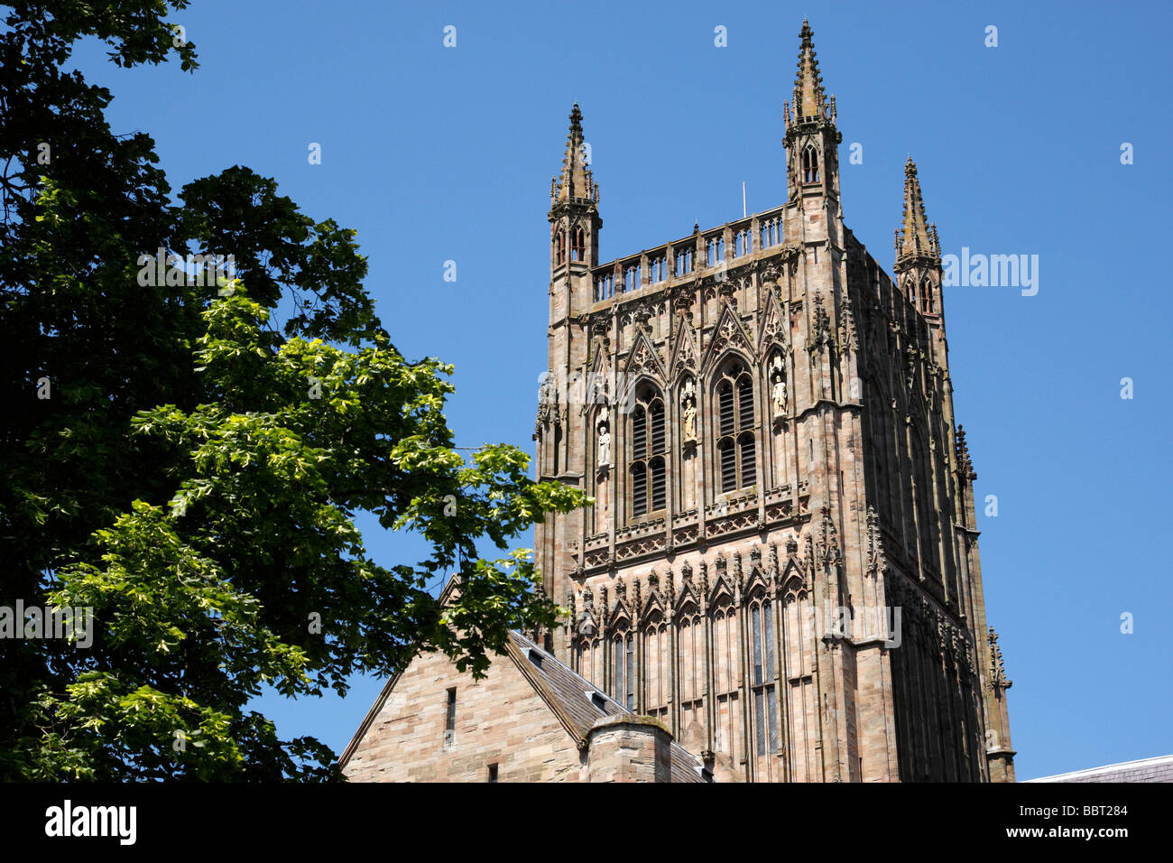 Worcester cathedral tower hi-res stock photography and images - Alamy
