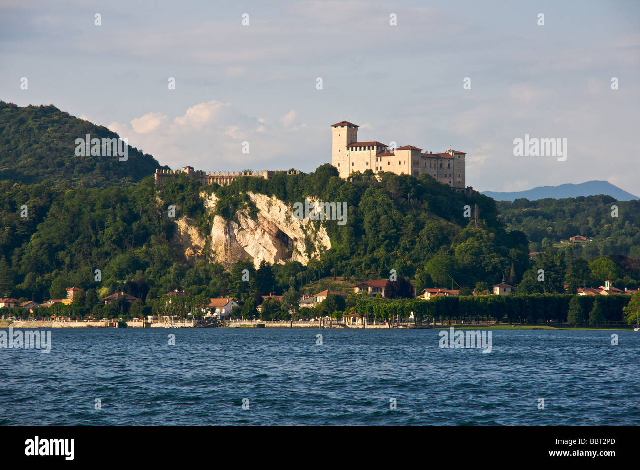 The Rock of Angera (La Rocca di Angera) near Arona, Lake Maggiore Stock ...