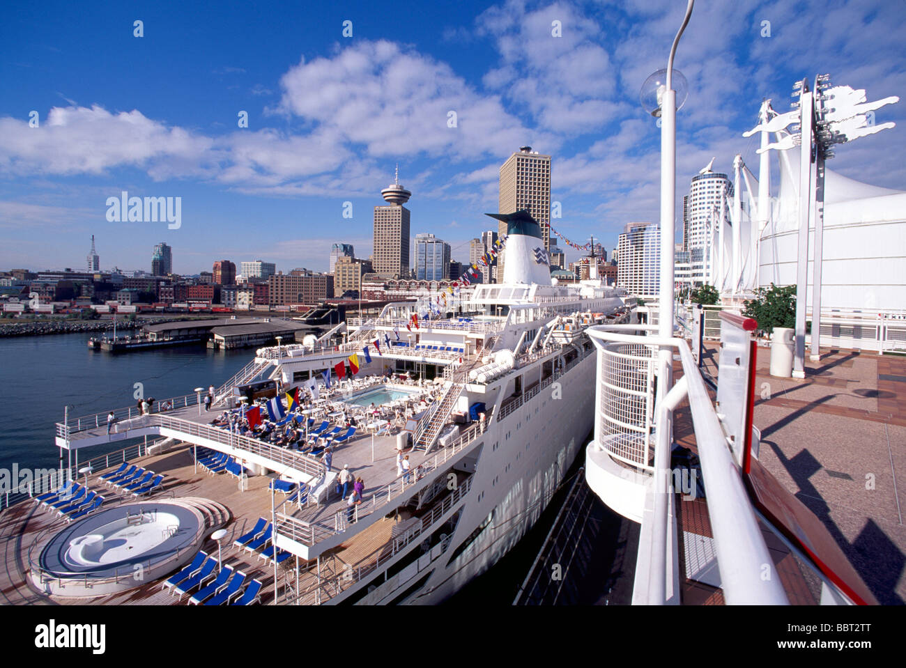 Cruise Ship docked at "Canada Place" Trade and Convention Centre and ...