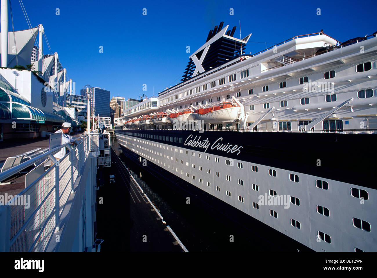 Cruise Ship docked at "Canada Place" Trade and Convention Centre and ...