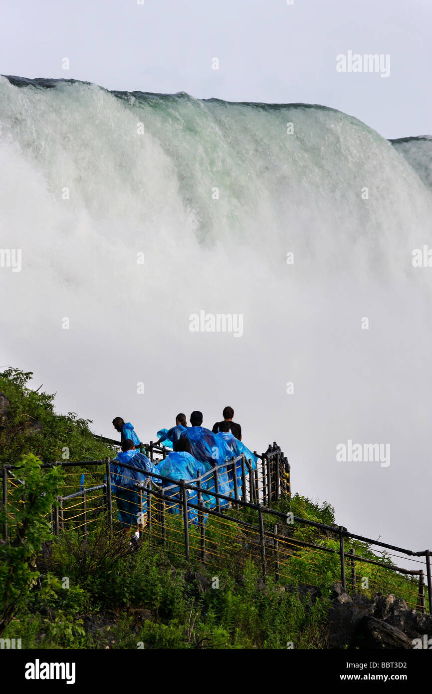 Edge of Niagara falls waterfall Niagara waterfalls in New York NY State ...