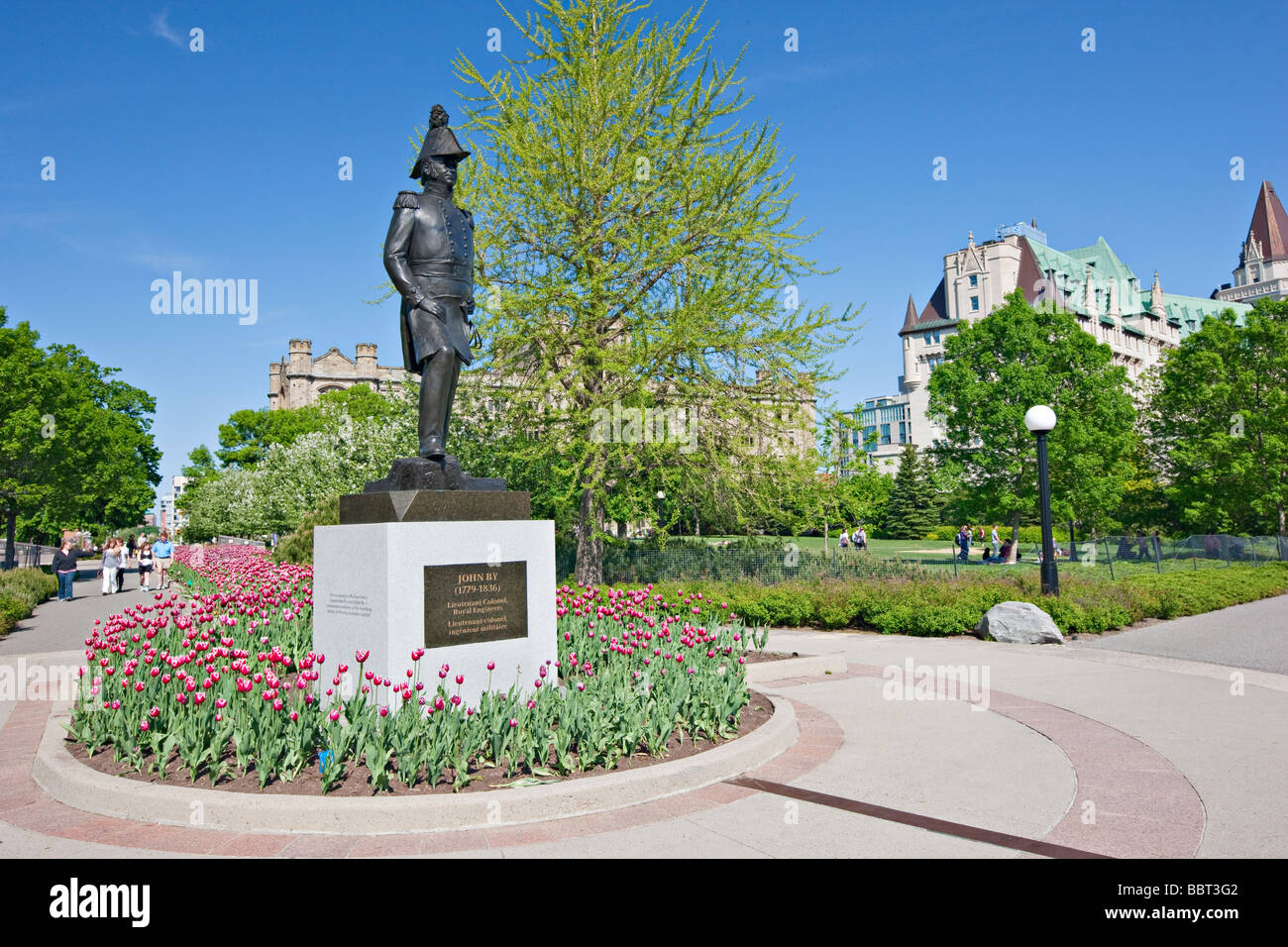 John By Statue, Major's Hill Park, Ottawa, Ontario, Canada Stock Photo ...