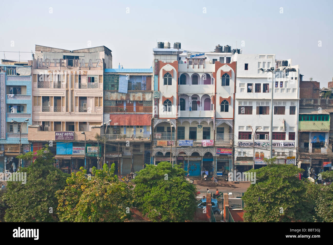 Buildings in Old Delhi, India, Asia Stock Photo - Alamy