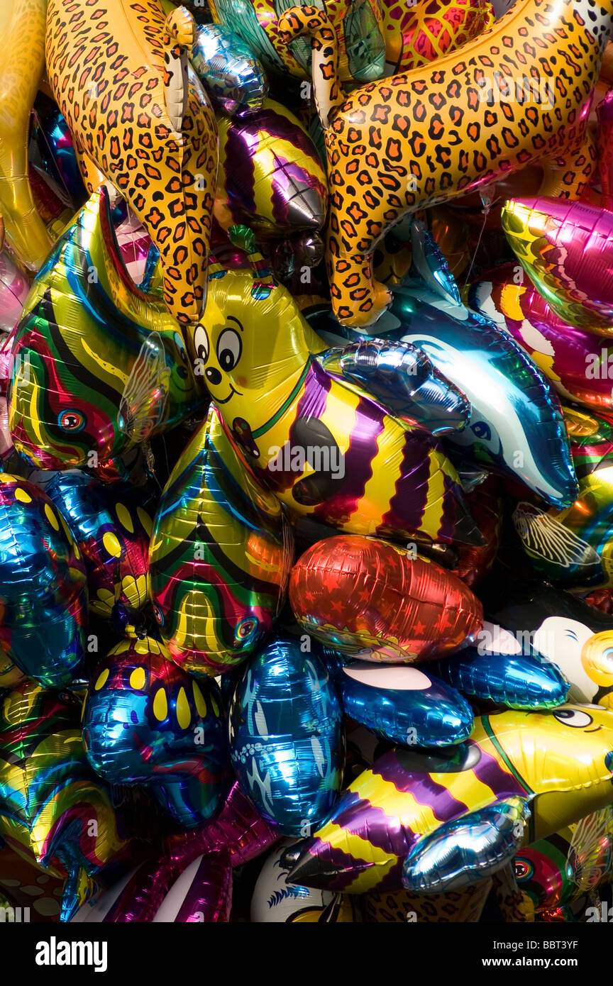 Pattern of several colourfull balloons with different shapes Stock ...