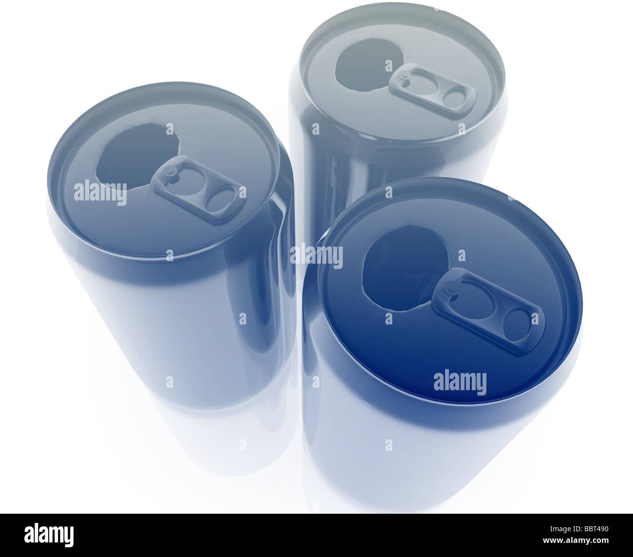 Generic soda drink cans illustration glossy metal style isolated Stock ...