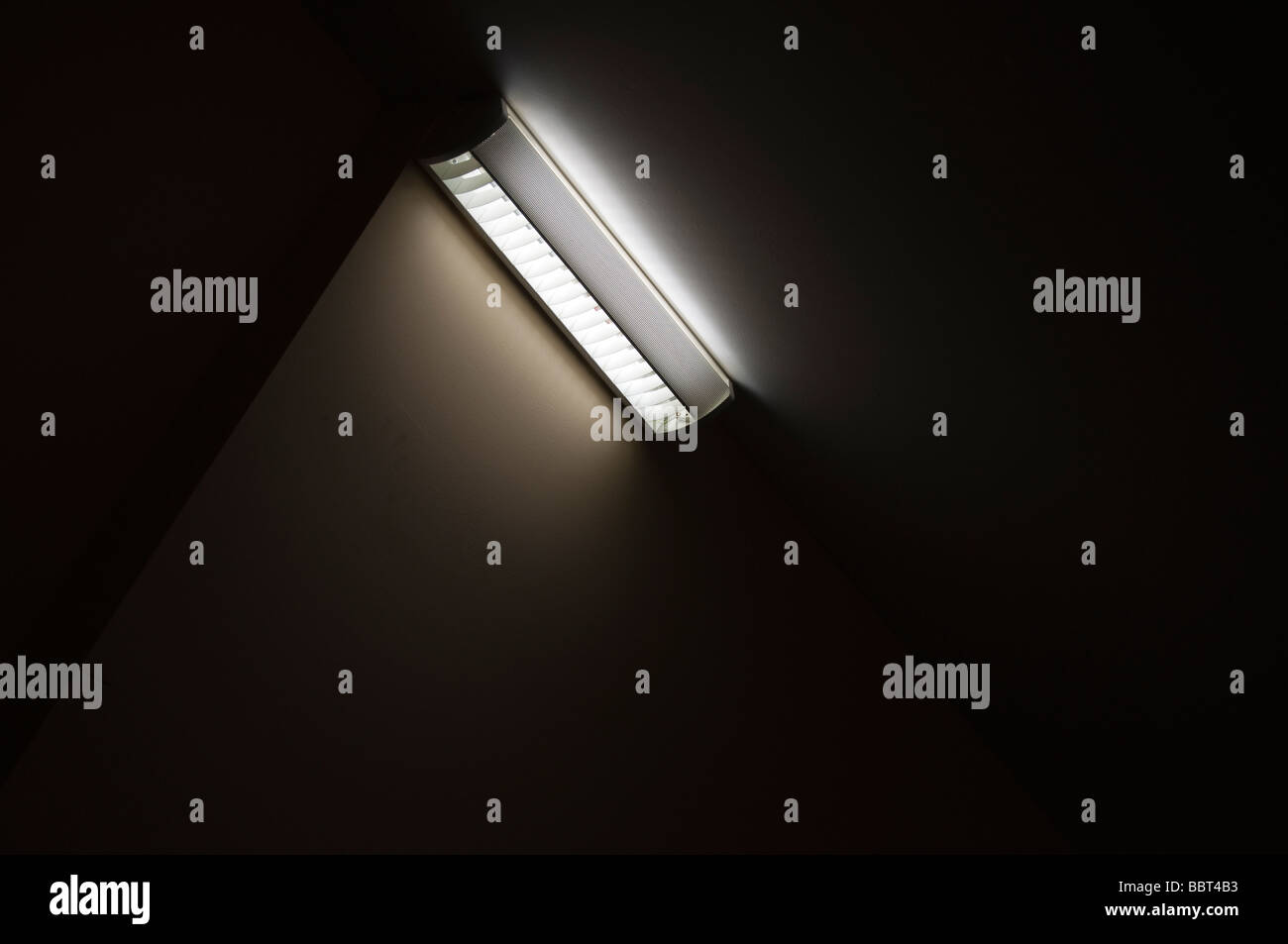 Fluorescent Wall Mounted Light Stock Photo - Alamy