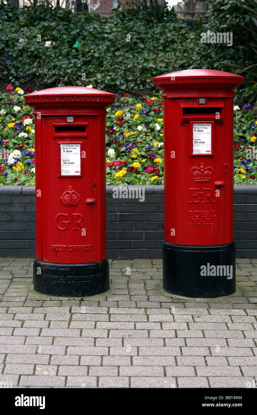 Post Office two tier post boxes in the United Kingdom Stock Photo - Alamy