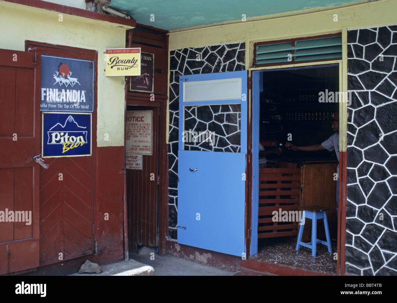 bar in Castries St Lucia Island Caribbean Stock Photo - Alamy