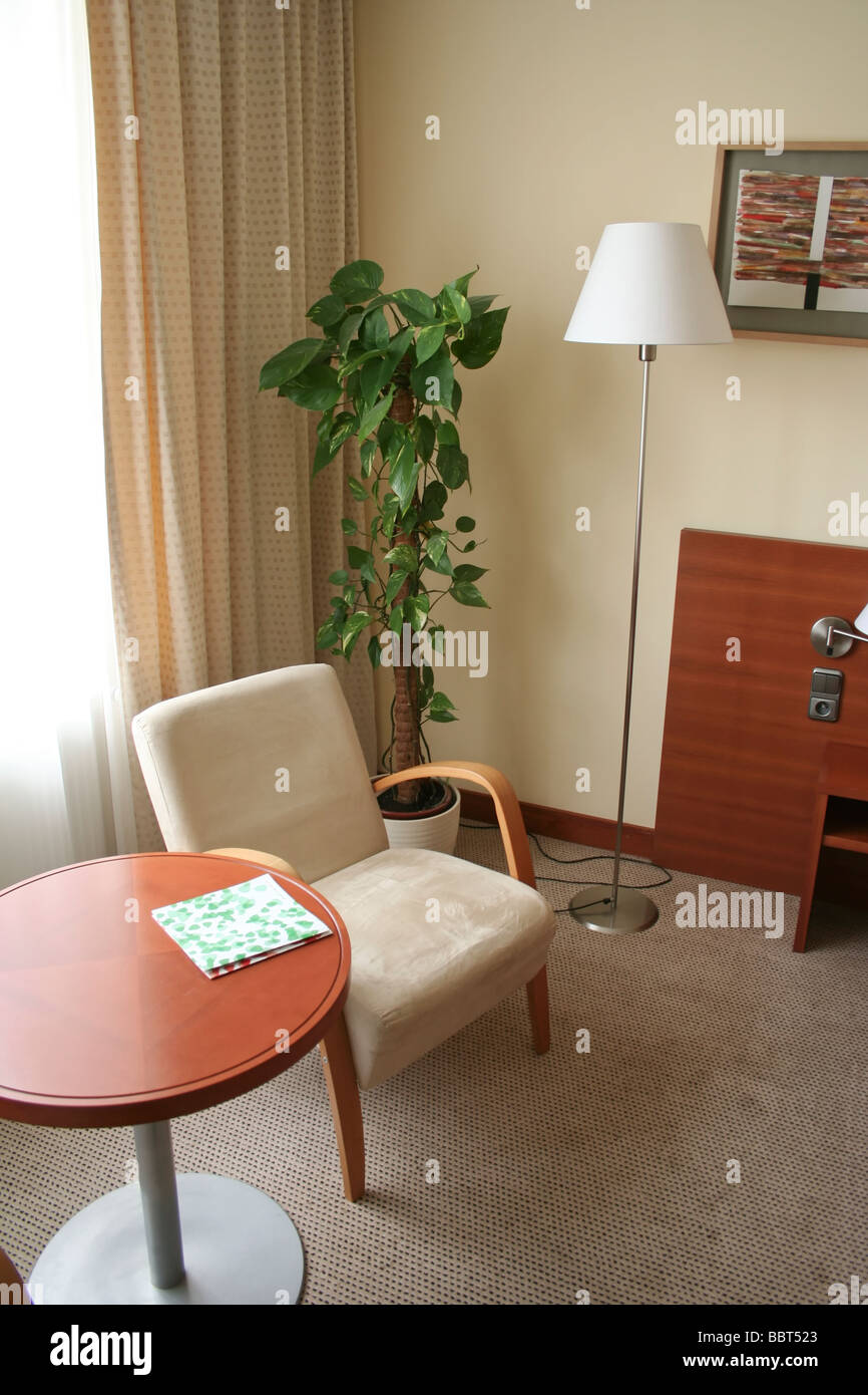 Table and chair in the hotel room Stock Photo - Alamy