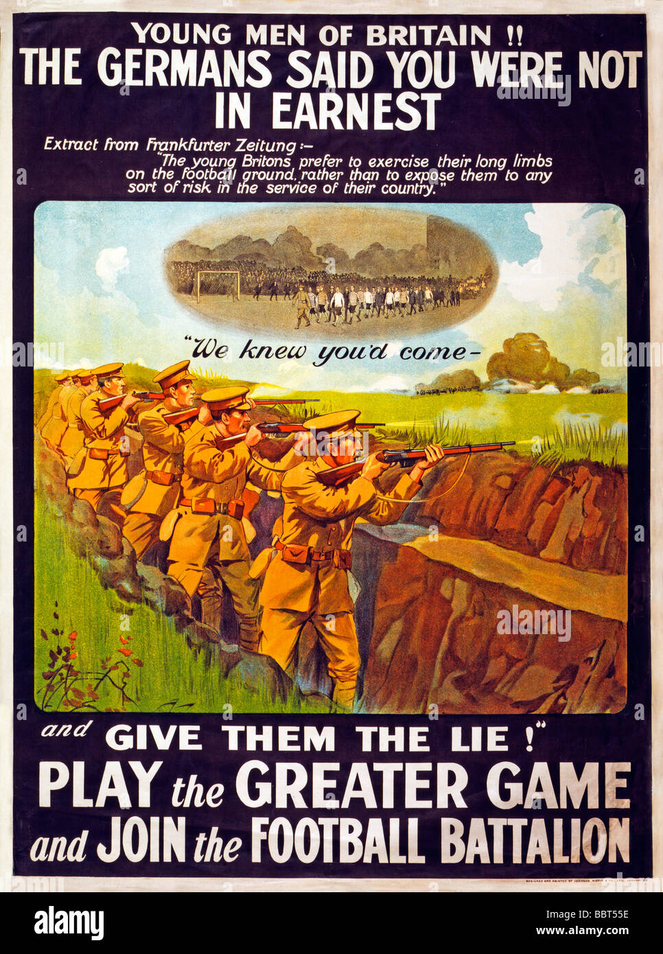 Play The Greater Game 1915 recruiting poster using German propaganda to ...