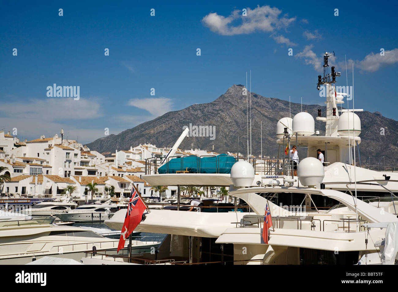 Jose Banus Marina in Marbella Malaga Sun Coast Andalusia Spain Stock ...