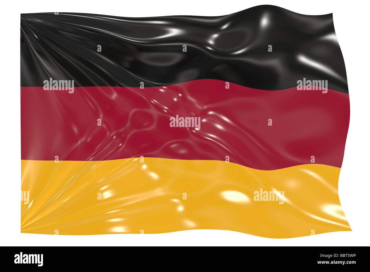 Germany flag waving national symbol Cut Out Stock Images & Pictures - Alamy