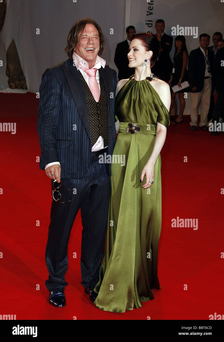 MICKEY ROURKE EVAN RACHEL WOOD THE WRESTLER PREMIERE. 65TH VENICE FILM ...