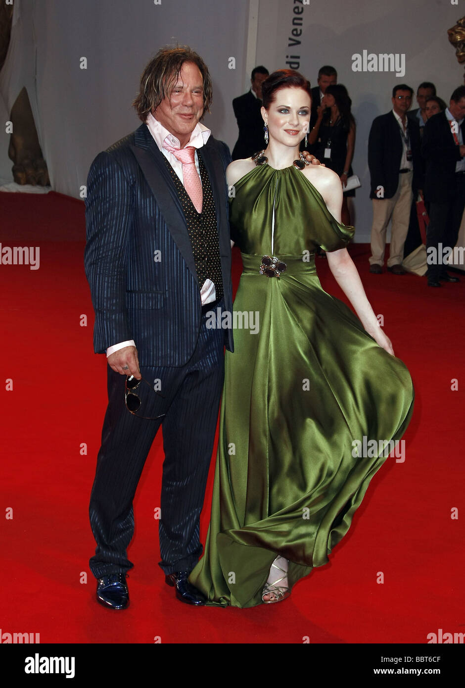 MICKEY ROURKE EVAN RACHEL WOOD THE WRESTLER PREMIERE. 65TH VENICE FILM ...