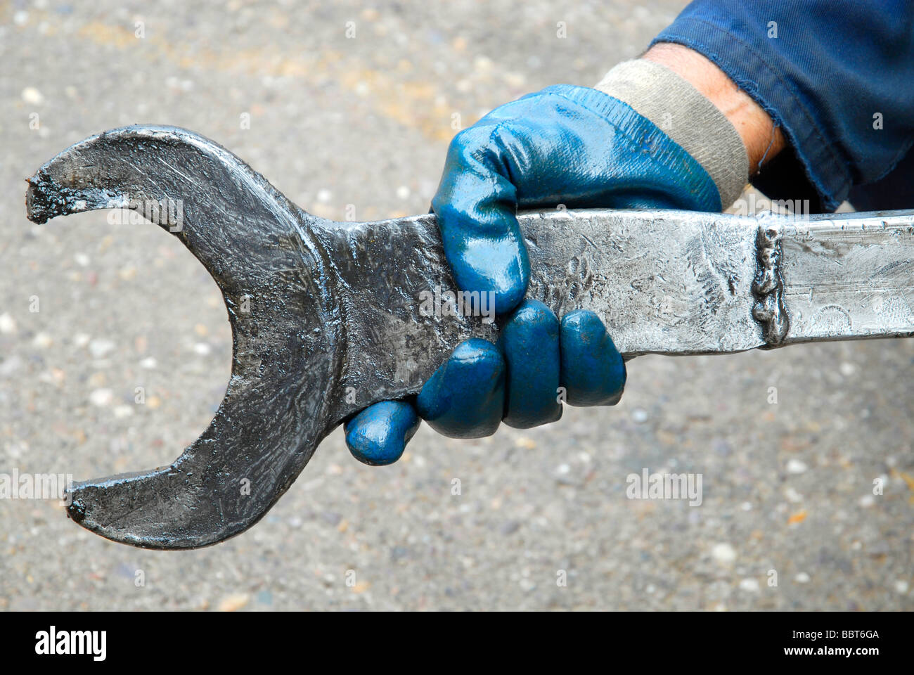 A huge hand made spanner used to adjust a 150 year old Taylor and ...