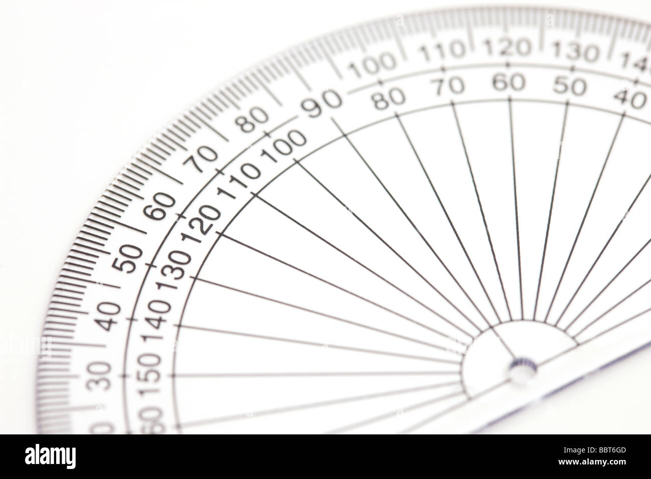 Protractor for measuring arcs and angles Stock Photo - Alamy