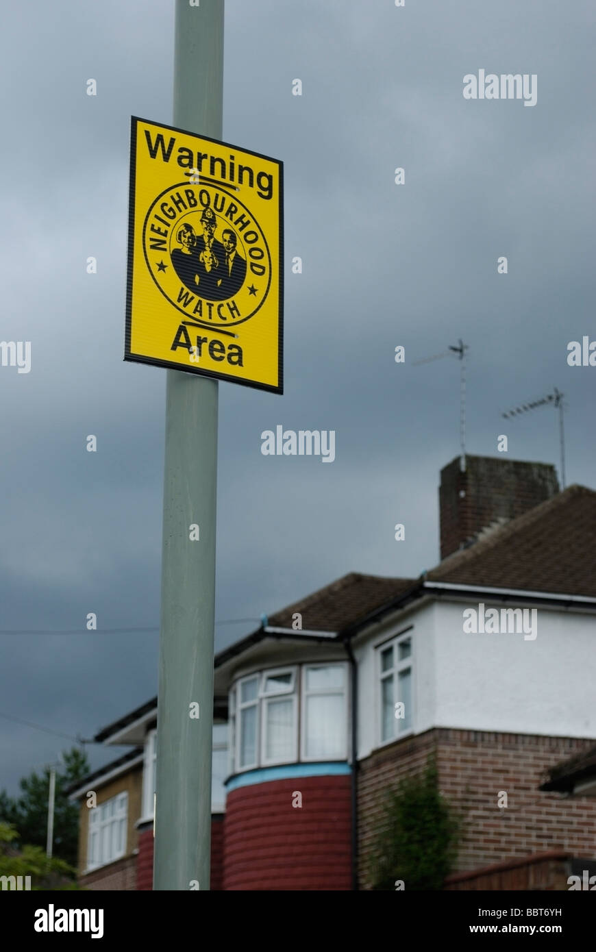 Neighborhood watch warning sign hi-res stock photography and images - Alamy