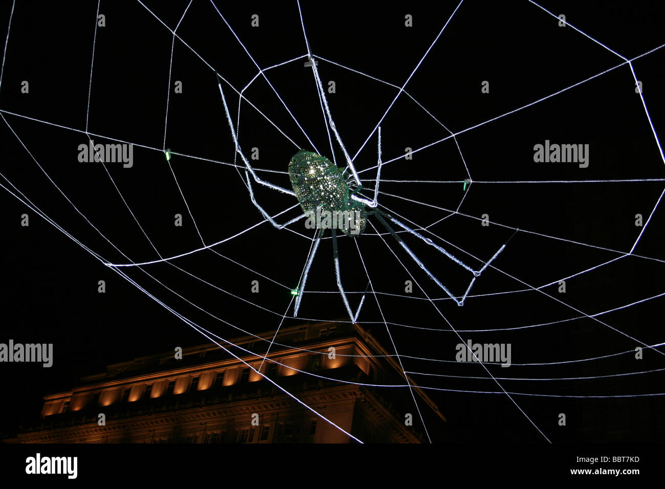 Spider on the ‘Web Of Light’ Art Installation Project In Liverpool ...