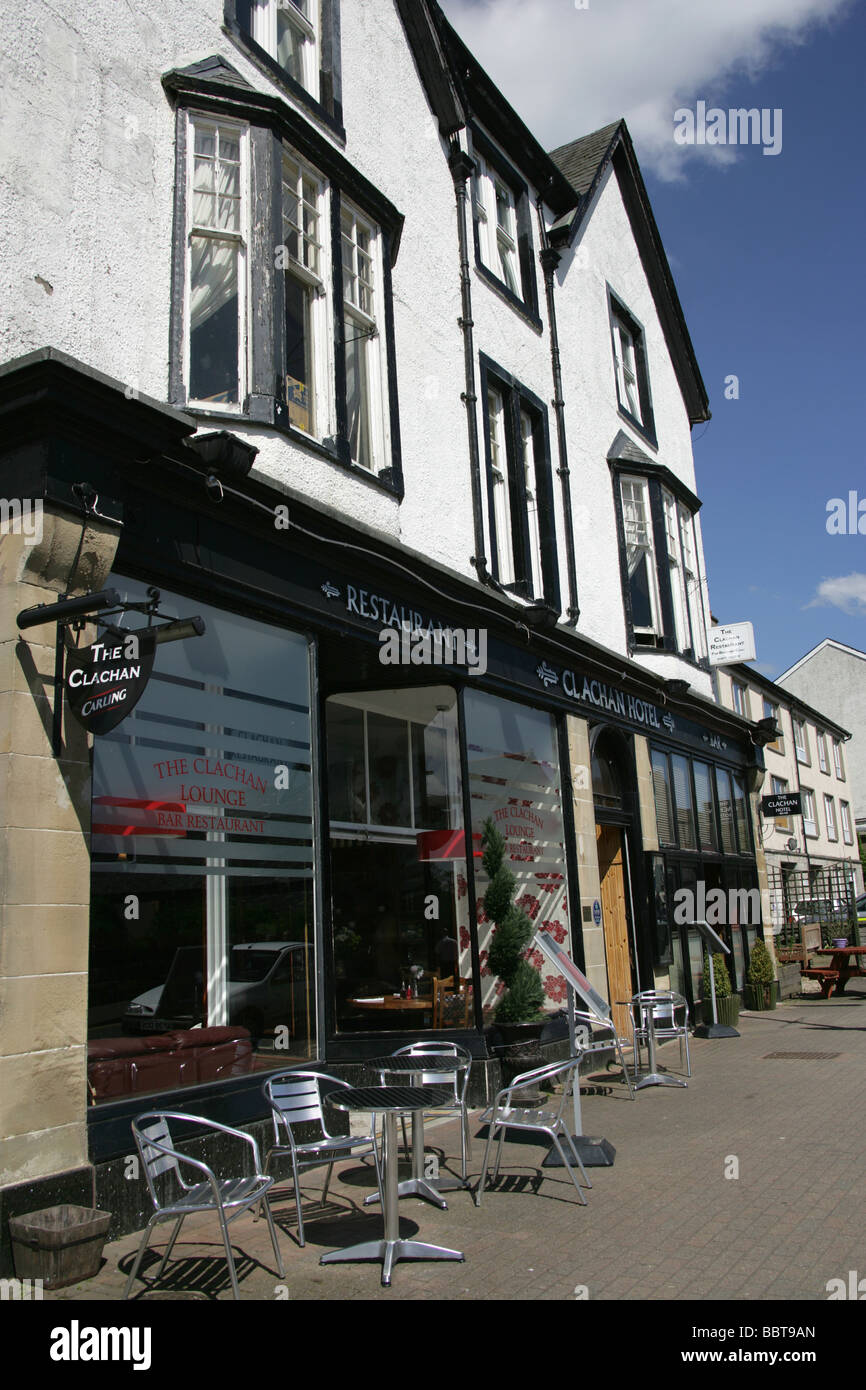 Village of Aberfoyle, Scotland. The Clachan Hotel and Resturant on the ...