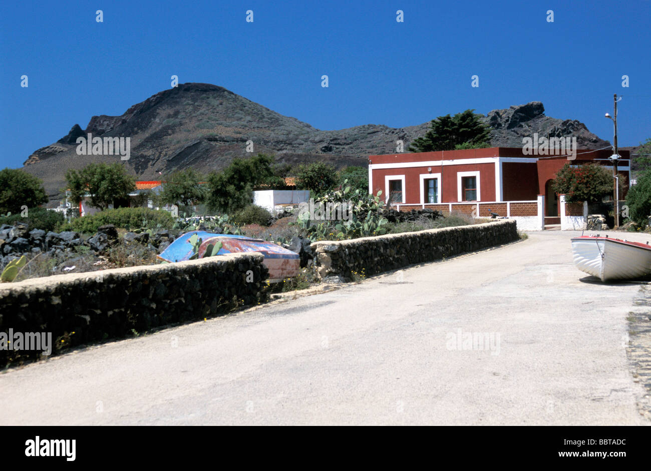 Village view, Linosa island, Pelagie Islands, Sicily, Italy Stock Photo ...