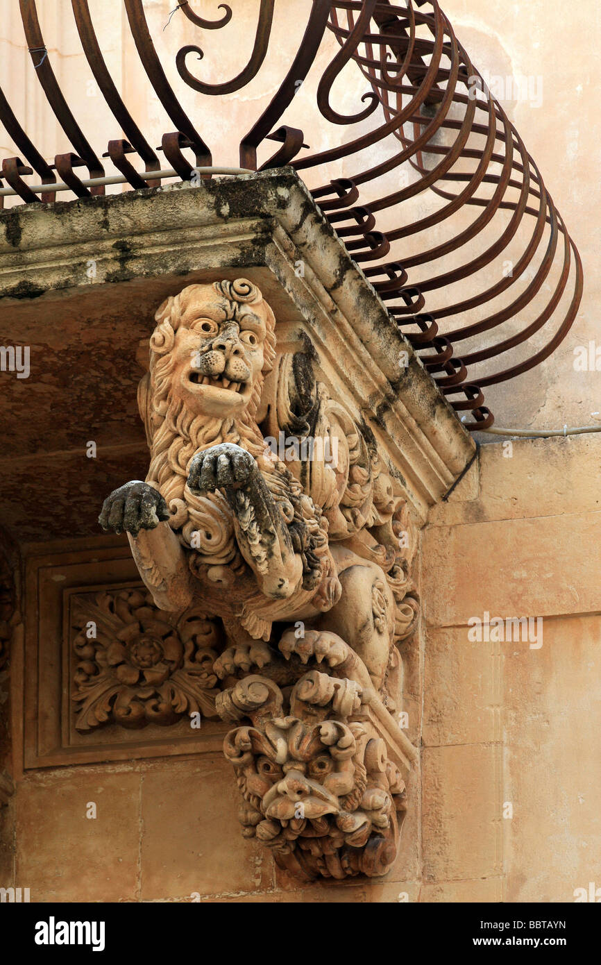 Baroque decorations, Noto, Sicily, Italy Stock Photo - Alamy