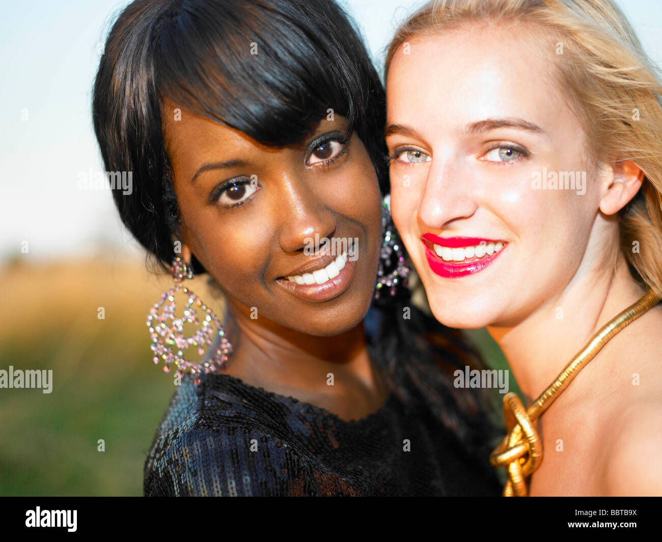 Girlfriend's portrait, sunset Stock Photo - Alamy