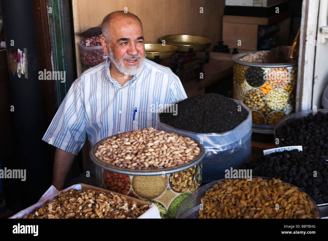 The owner of a shop in the Bazaar, Gaziantep, Turkey, Europe Stock ...