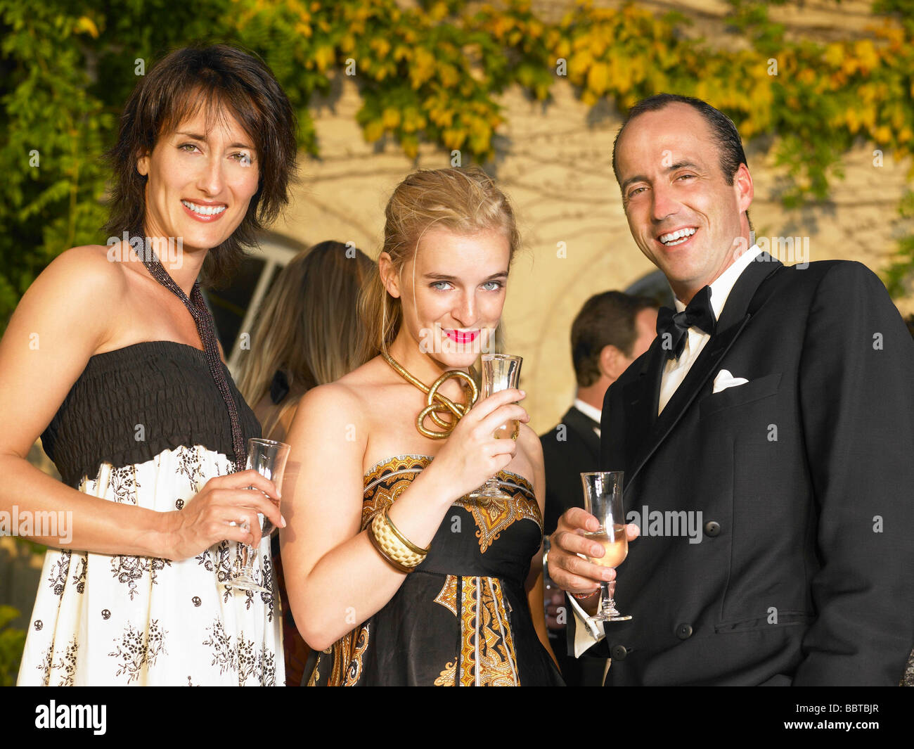 People drinking champagne at sunset Stock Photo - Alamy