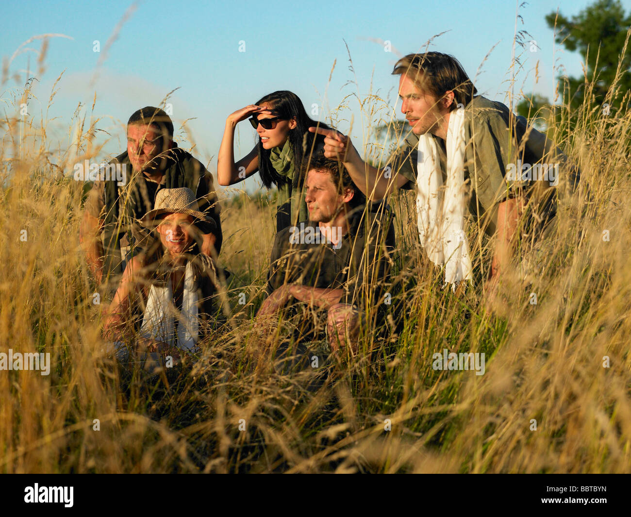 People in a safari Stock Photo - Alamy