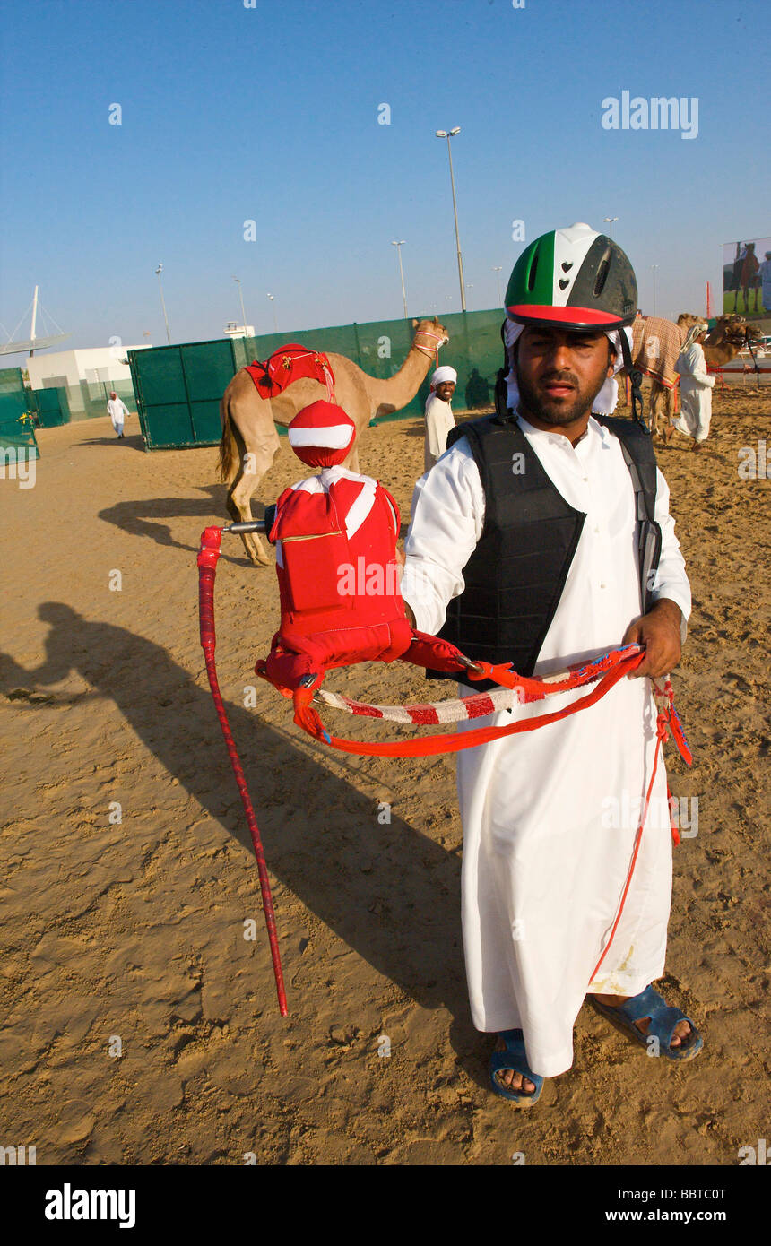 Dubai the robot jockey used at the Camel races Stock Photo - Alamy