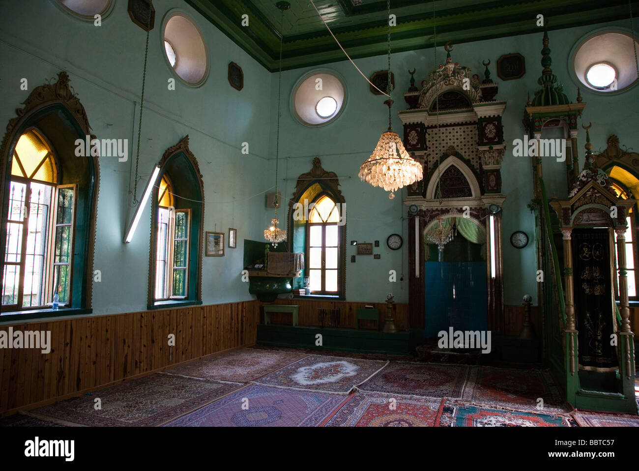 Interior of the Mosque of the village of Yesliurt, Assos,Turkey, Europe ...