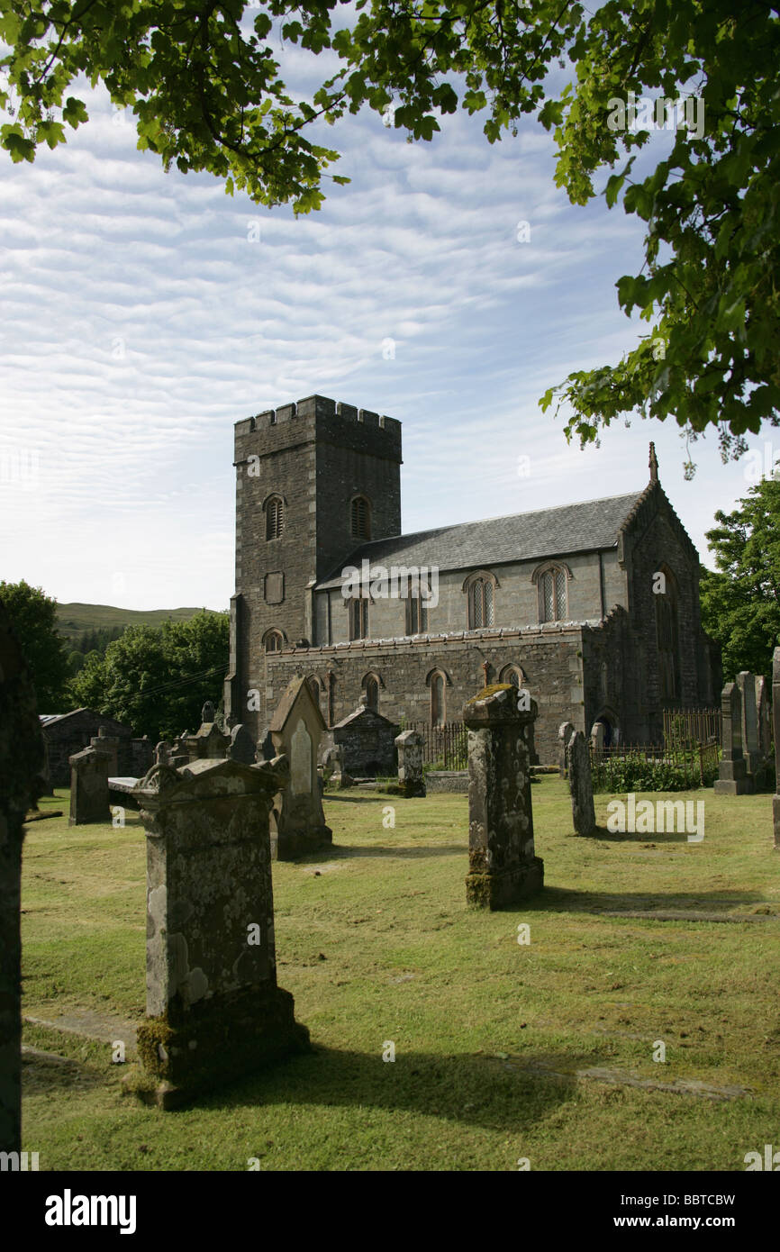Village of Kilmartin, Scotland. The 19th century built Kilmartin Parish ...