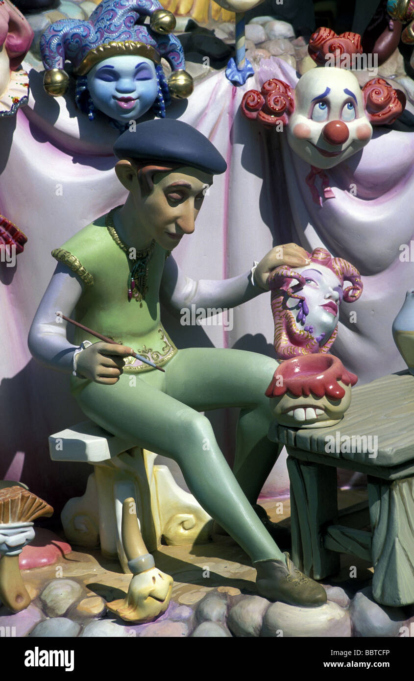 Valencia ninots at the Las Fallas festival on Saint Josephs Day Stock ...