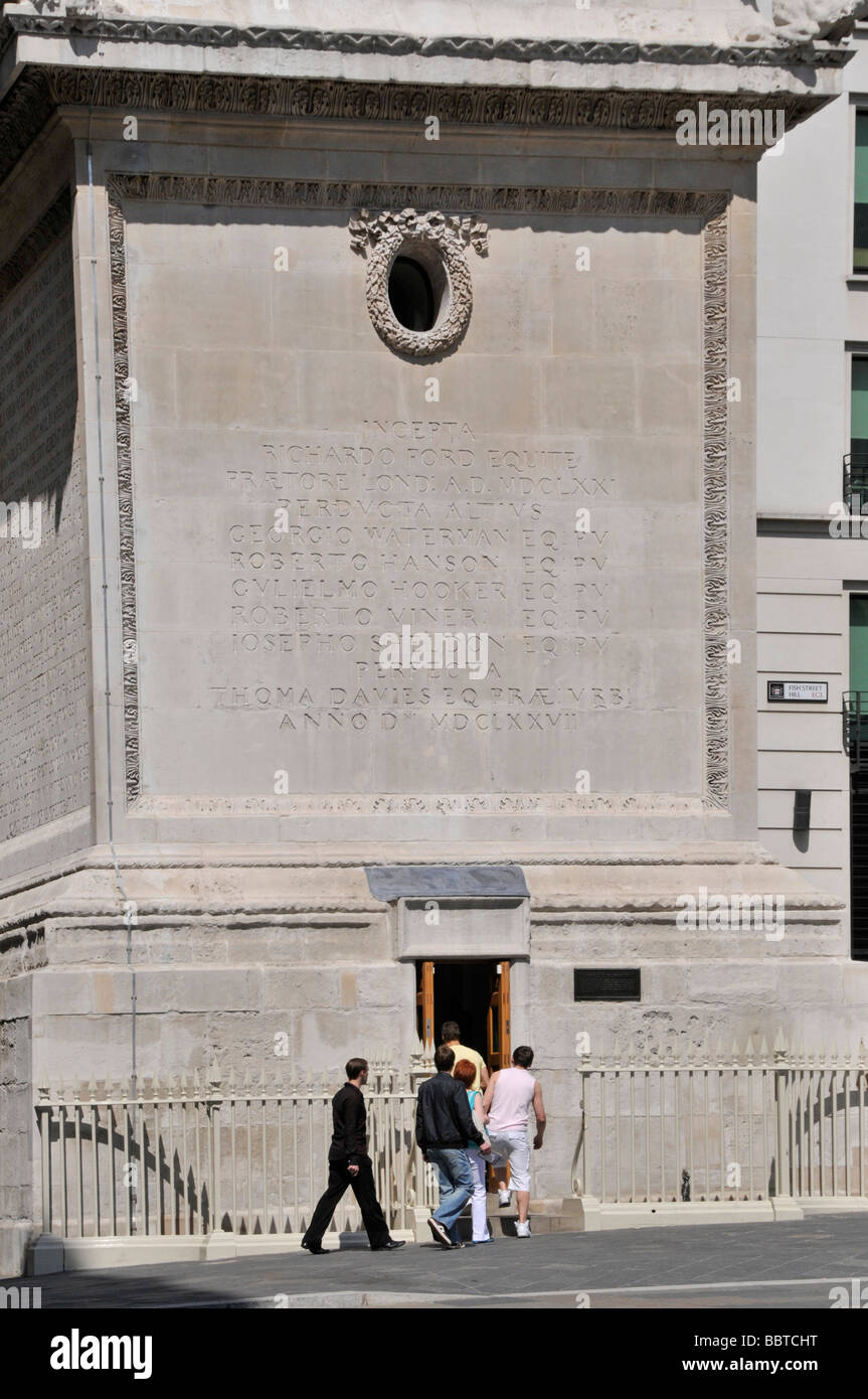 The monument london viewing platform High Resolution Stock Photography ...