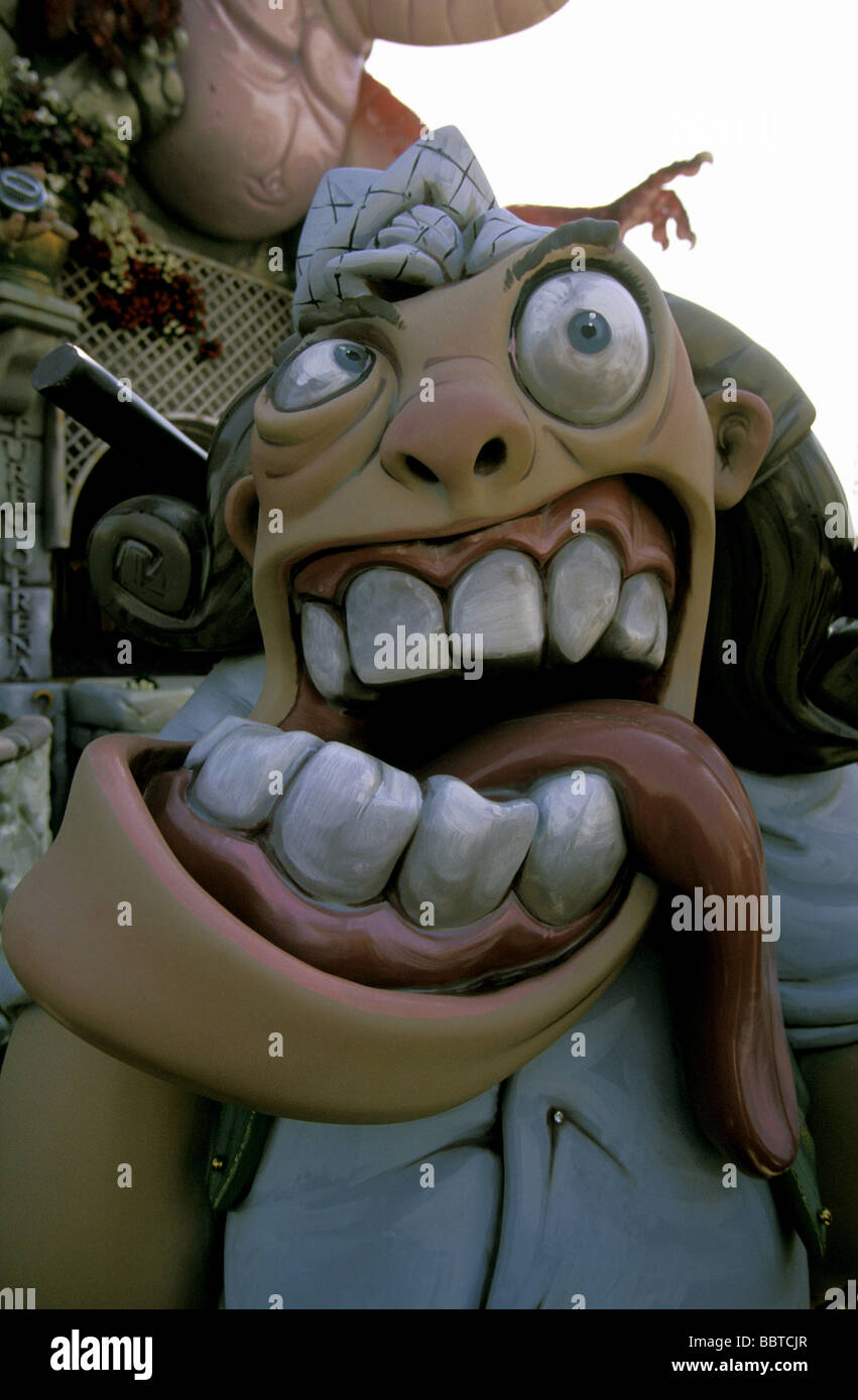 Valencia ninots at the Las Fallas festival on Saint Josephs Day Stock ...