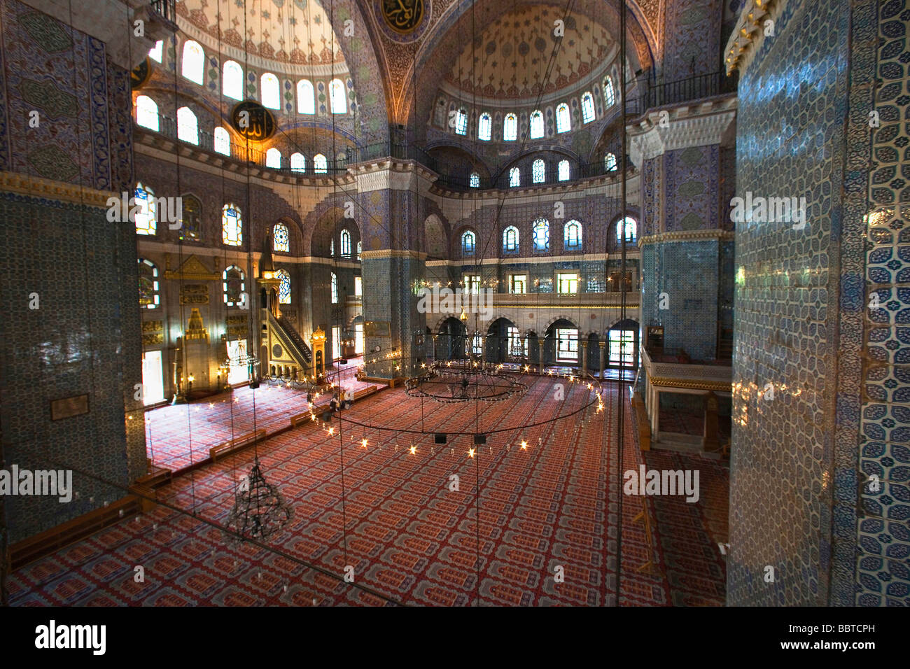 Interior of the New Mosque, Istanbul, Turkey, Europe Stock Photo - Alamy