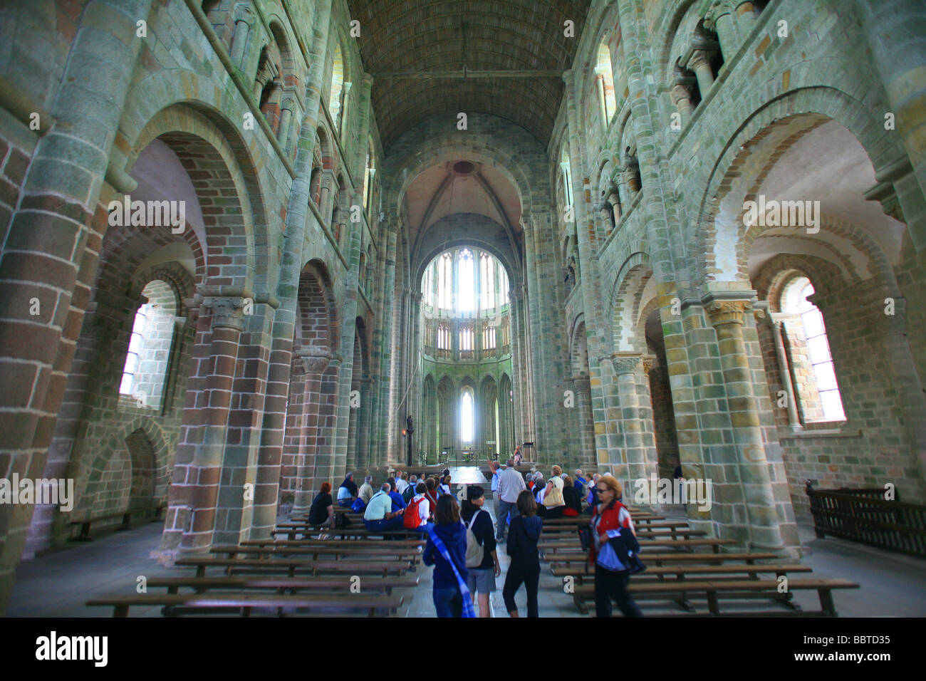 Church, Mount Saint Michael, Normandy, France, Europe Stock Photo - Alamy