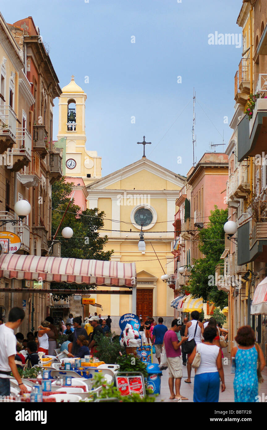 Church, Carloforte, San Pietro Island, Sardinia, Italy Stock Photo - Alamy